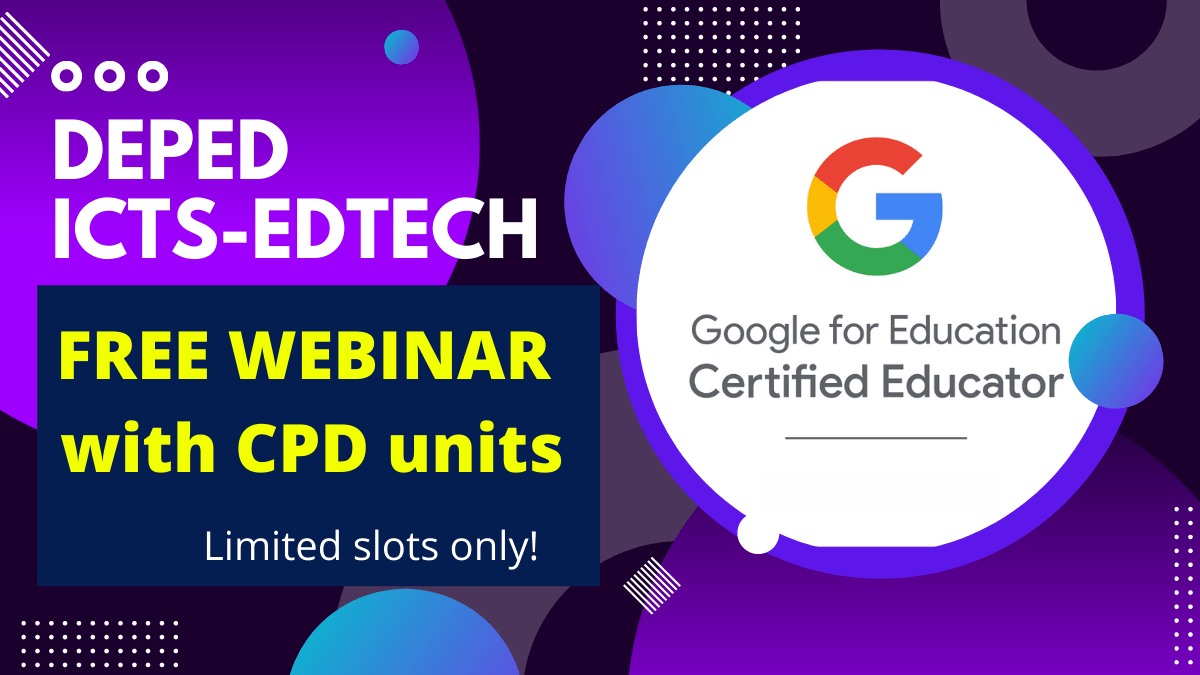 Deped EdTech Free Webinar with CPD units