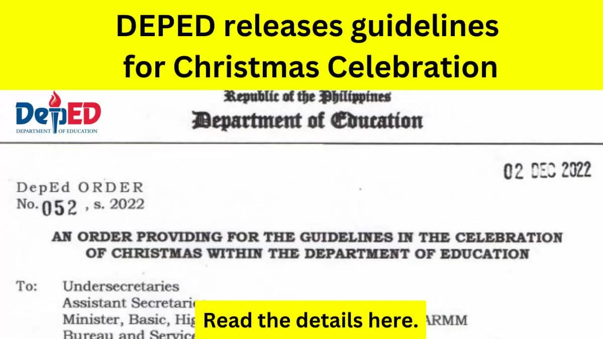 DepEd releases guidelines for Christmas Celebration | Read..