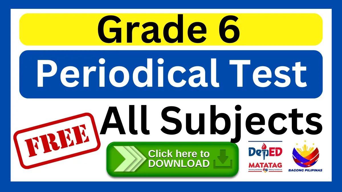 Grade 6 Periodical Test | Download here free!